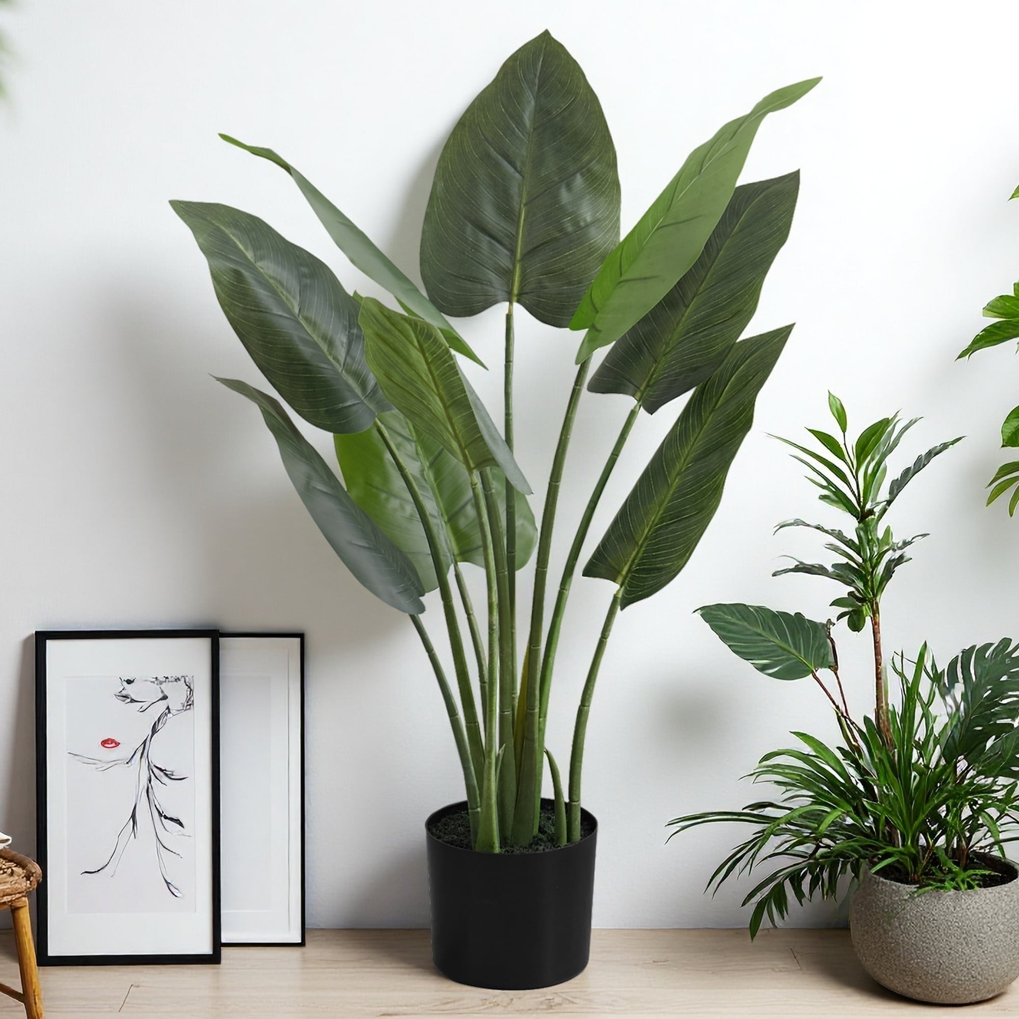 36" Artificial Aureum Tree - Faux Potted Floor Plant with Real Touch ...