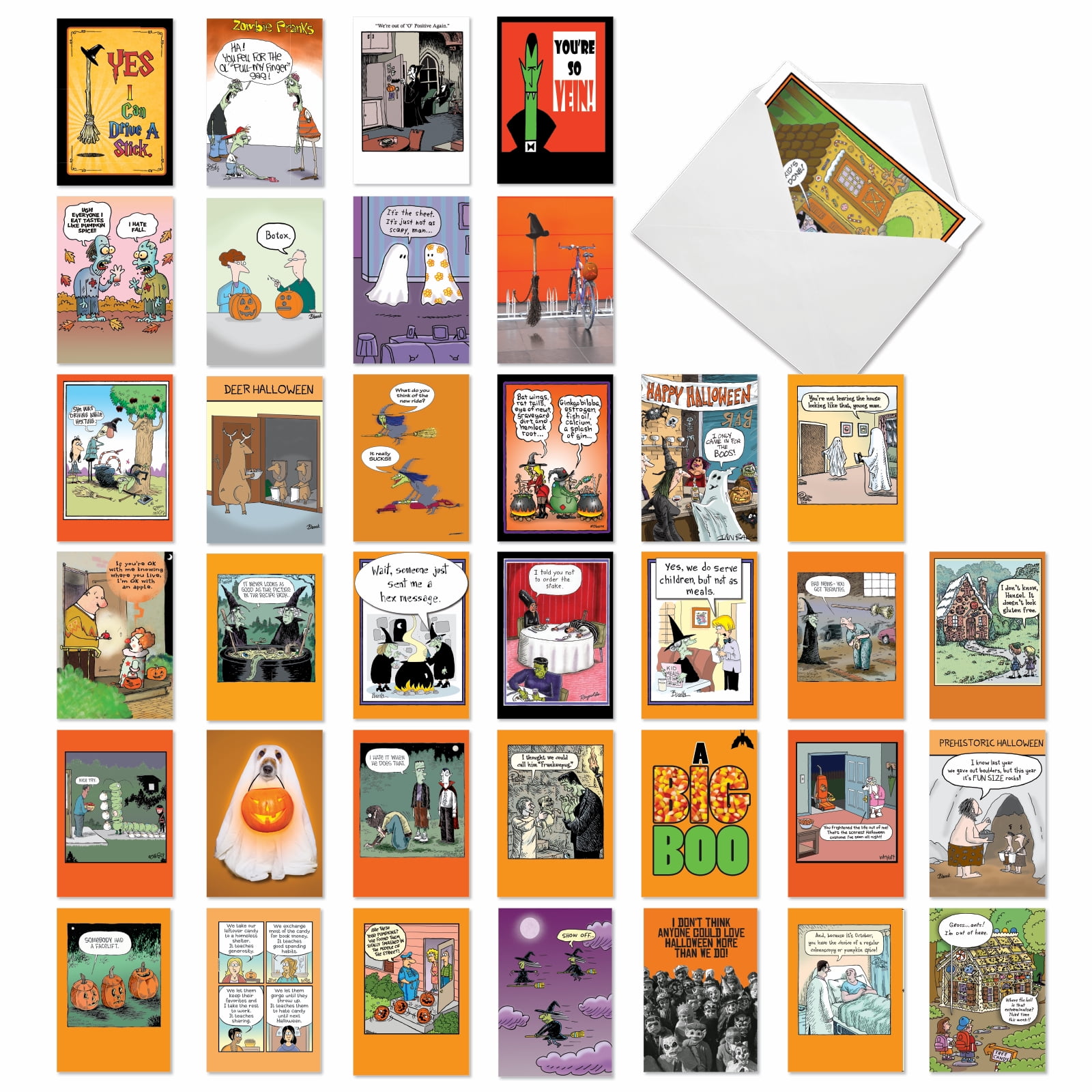 36 Assorted Set Hysterical Halloween Greeting Cards - Halloween ...