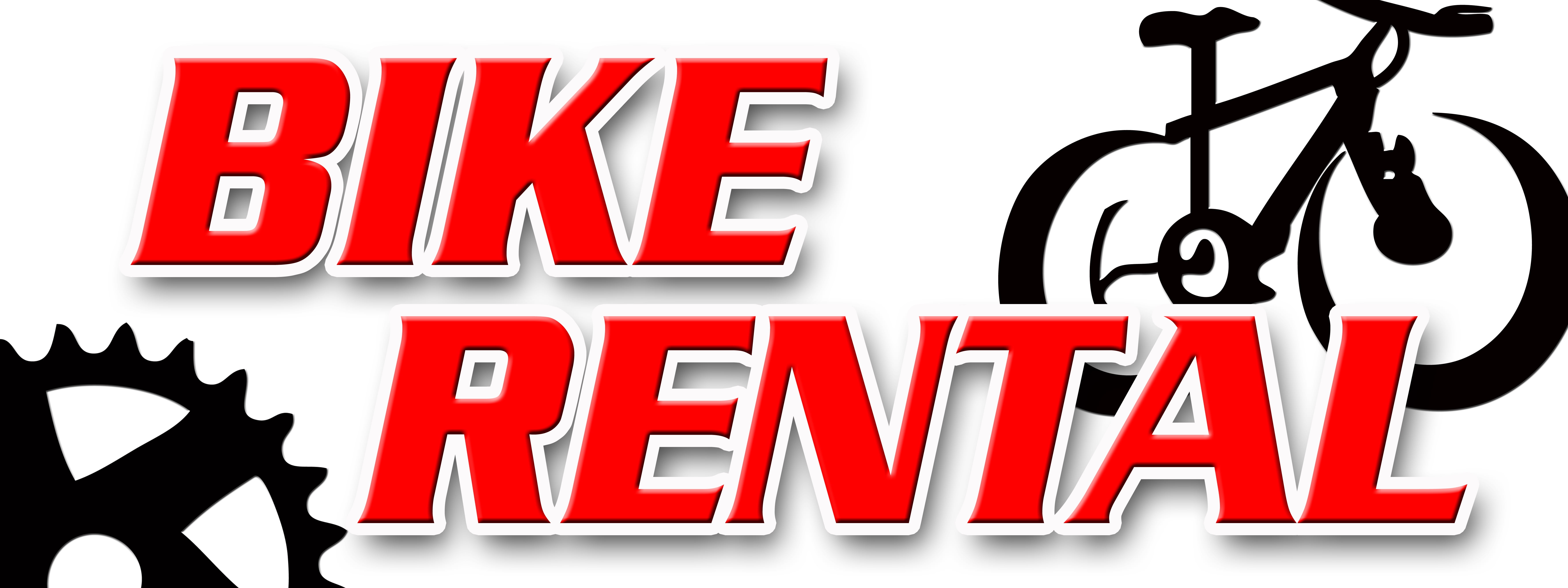 36" BIKE RENTAL DECAL sticker bicycle shop repair rent scooter cycle ...