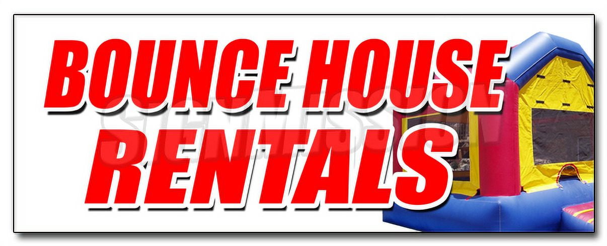 36" BOUNCE HOUSE RENTALS DECAL sticker party photobooth inflatable ...