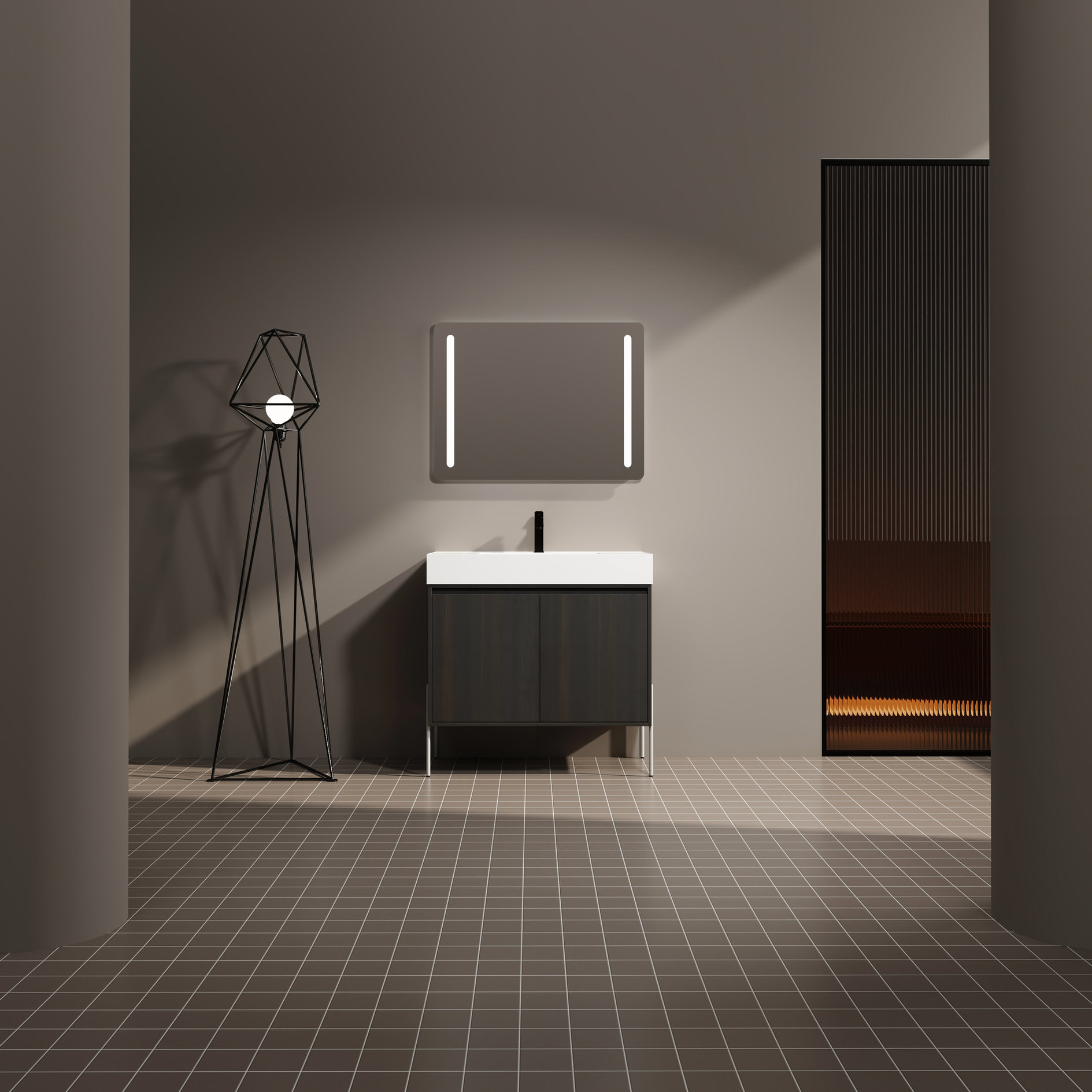 36" Bathroom Vanity Unit | Ideal for Bathroom with Ample Storage, Floor ...