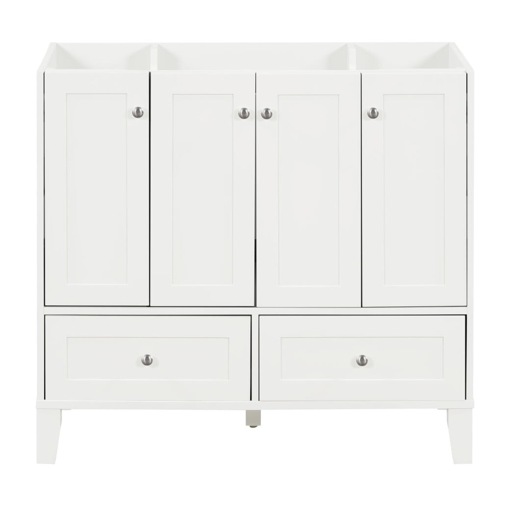 36'' Bathroom Vanity without Countertop, Solid Wood Frame Bathroom ...