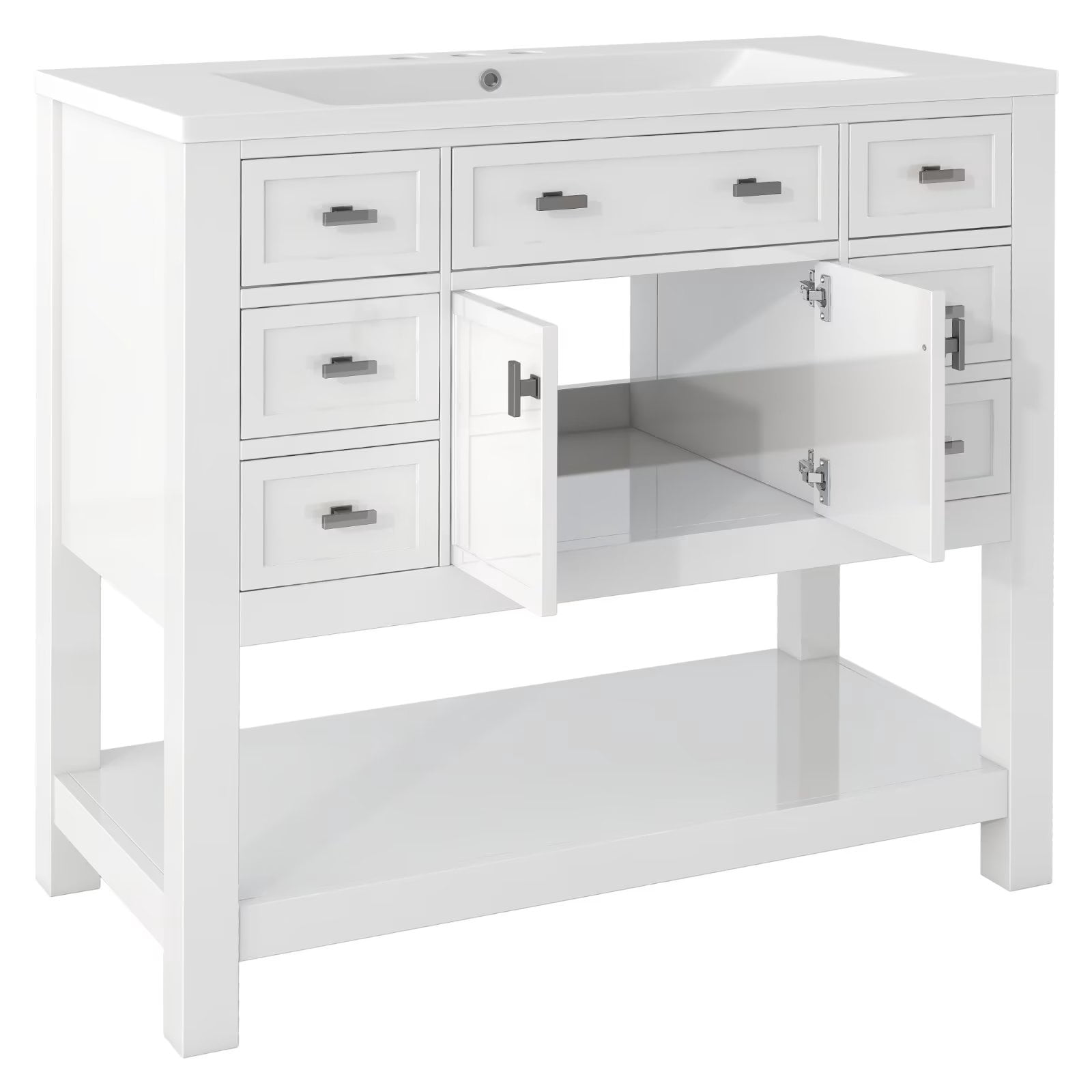 36" Bathroom Vanity without Top Sink, Modern Bathroom Storage Cabinet ...