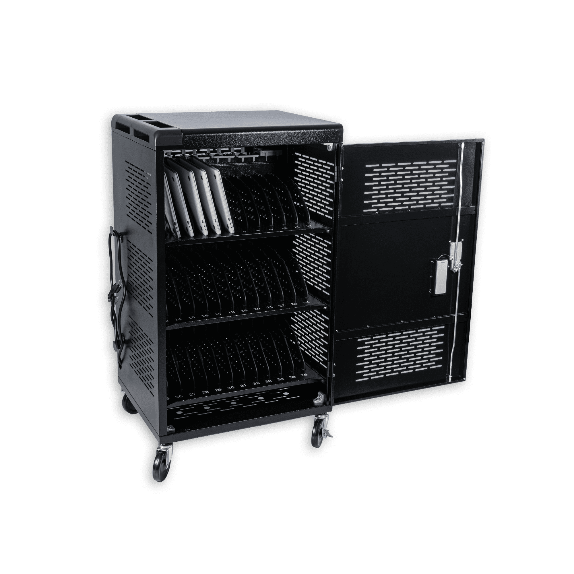 36 Bay Intelli-Sense Charging Cart for Tablets, Laptop, and Chromebook ...