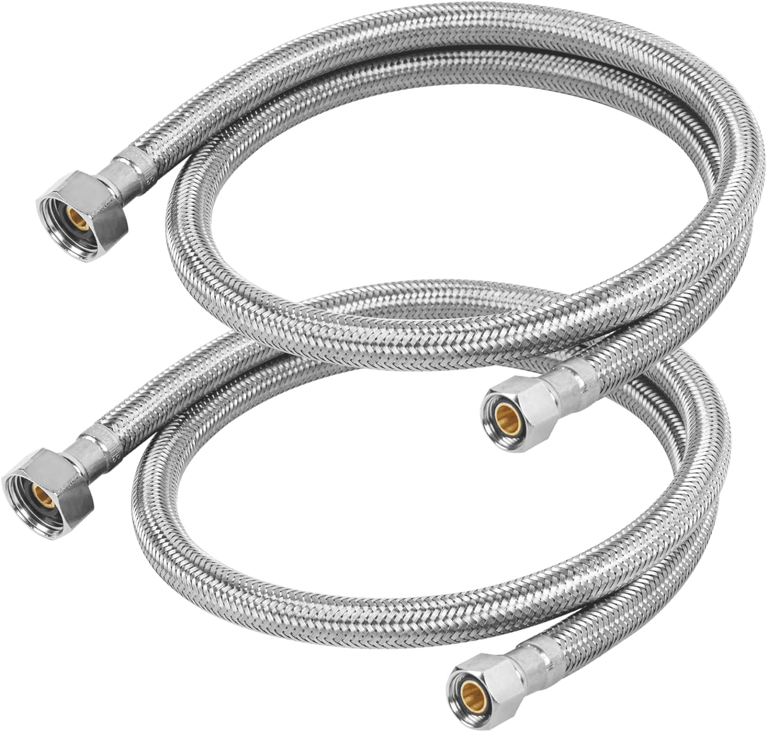36" Braided 3/8" Comp x 1/2" FIP Faucet Hose Connector, Stainless Steel ...