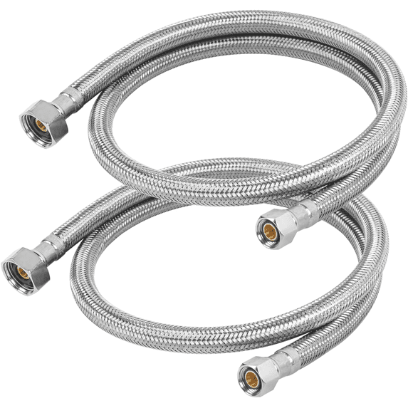 JUWO 36" Braided Faucet Supply Line, 3/8" Comp x 1/2" FIP, 2 Pack ...