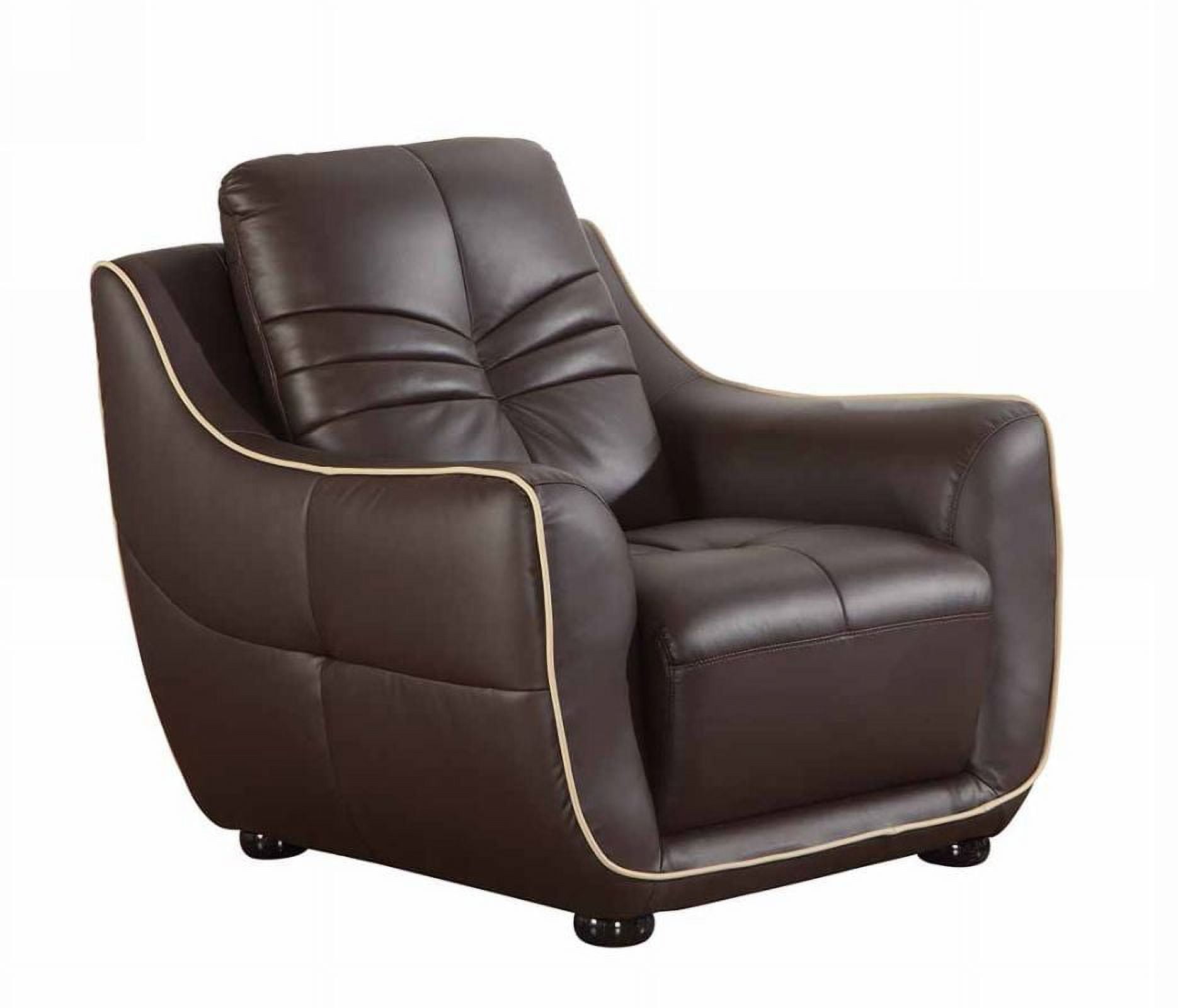 36" Brown Elegant Leather Chair - Walmart.com