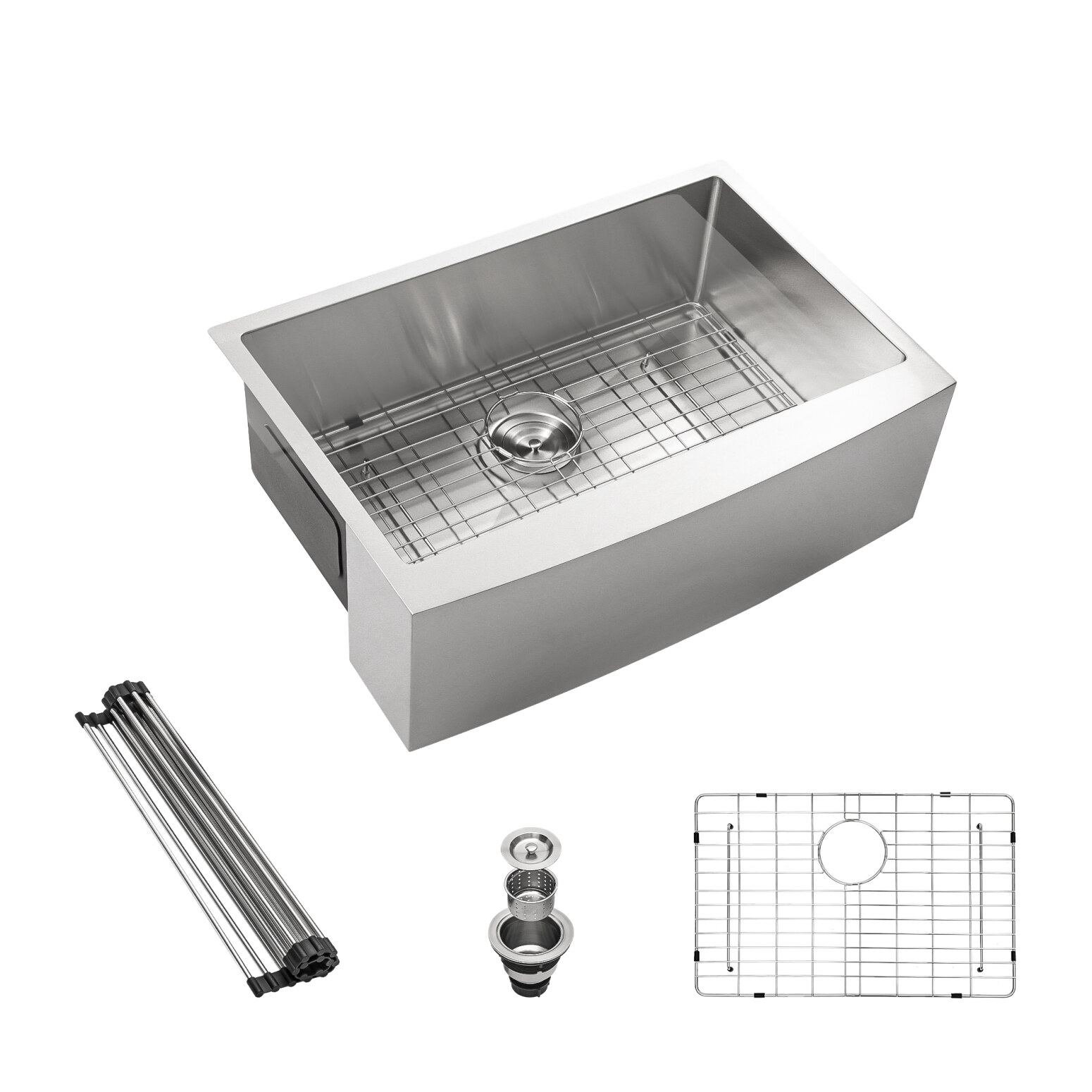 36 Brushed Nickel Farmhouse Sink - 36 Inch Kitchen Sink Stainless Steel ...