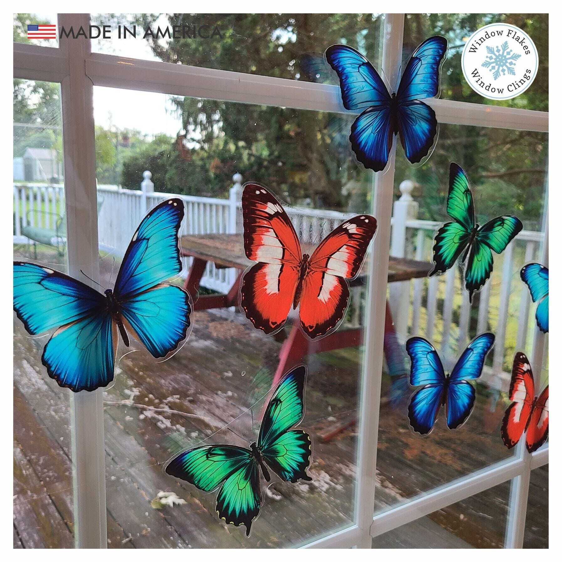 36 Butterfly Window Cling for Windows and Glass. Decals for Stopping ...