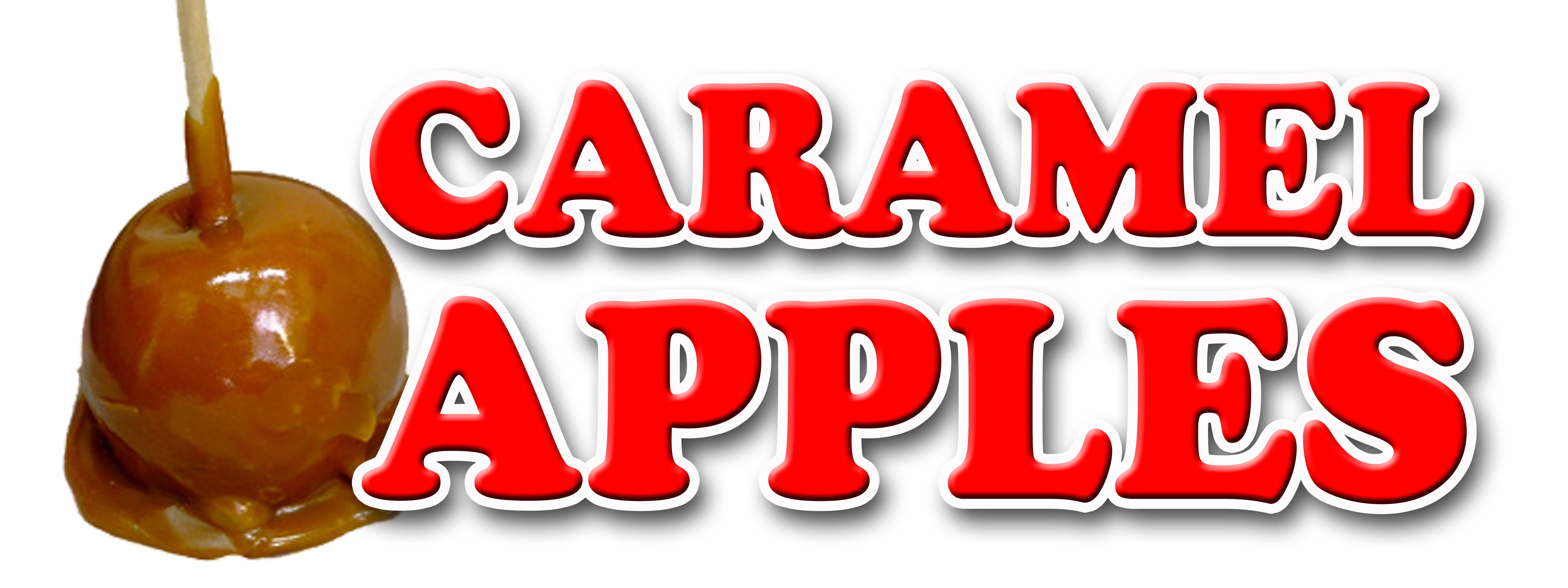36" CARAMEL APPLES DECAL sticker candy apple cart - Walmart.com