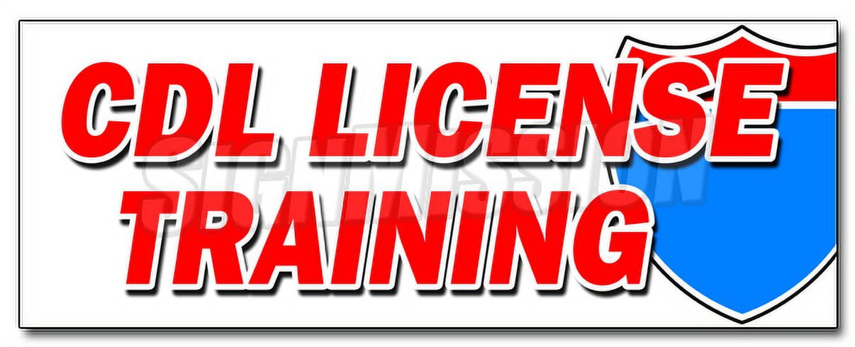 36" CDL LICENSE TRAINING DECAL sticker trucker truck driver trucking ...