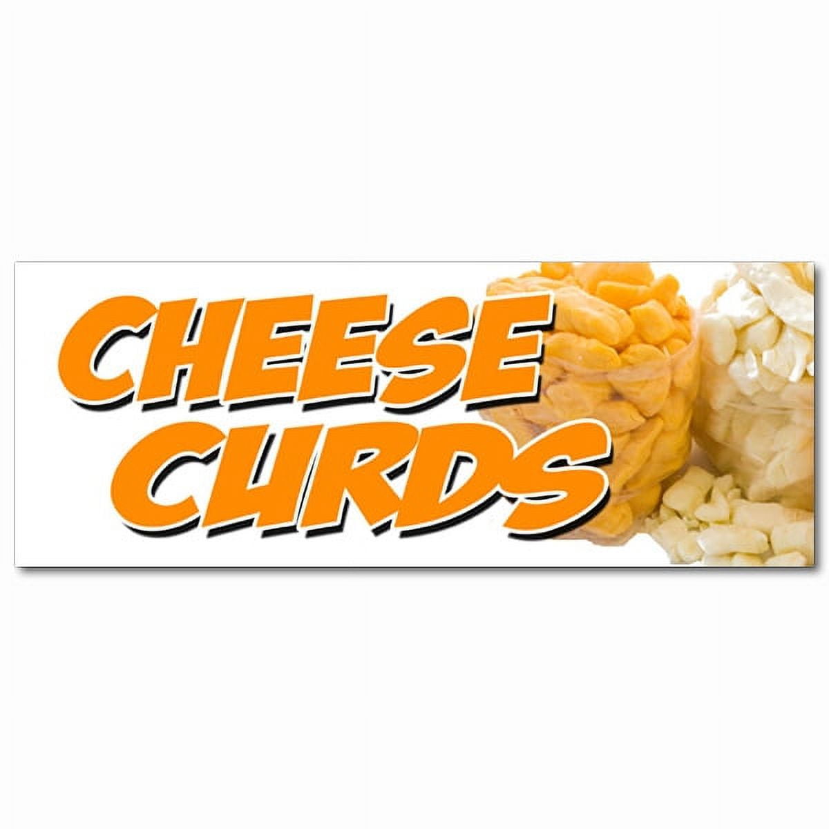 36" CHEESE CURDS DECAL sticker wisconsin poutine fried squeaky southern ...