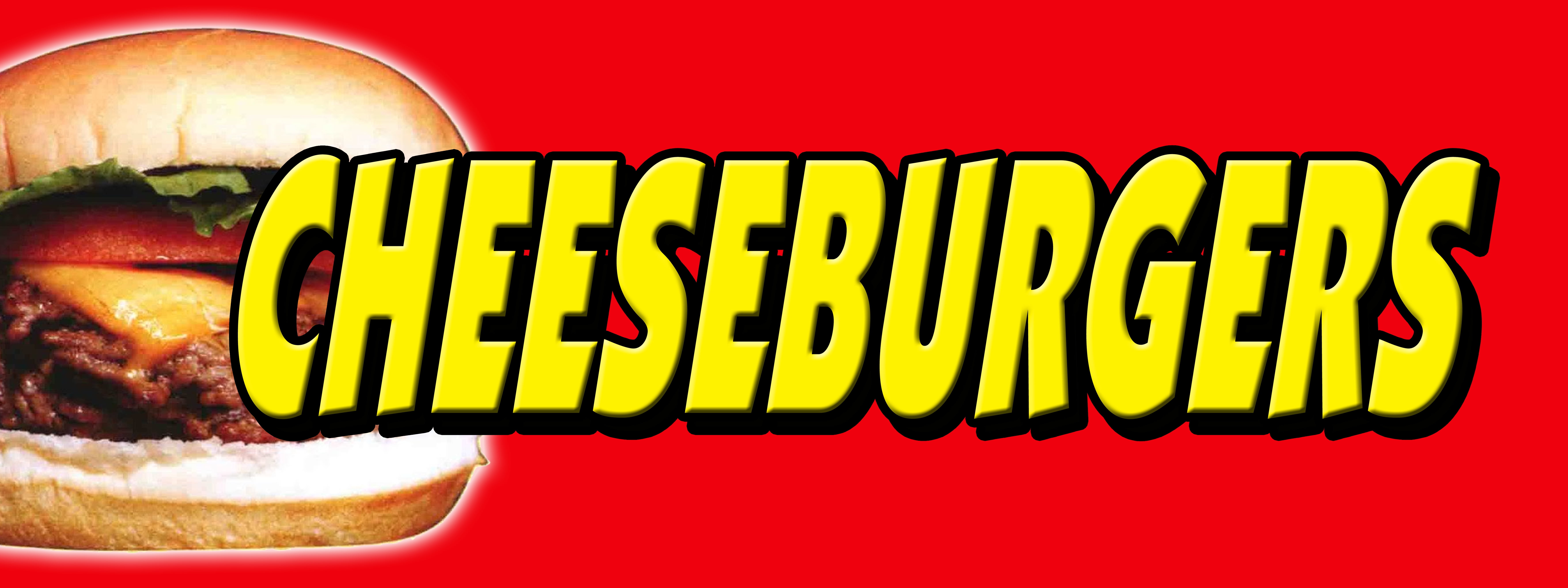 36" CHEESEBURGERS DECAL sticker hamburger burger cheese - Walmart.com