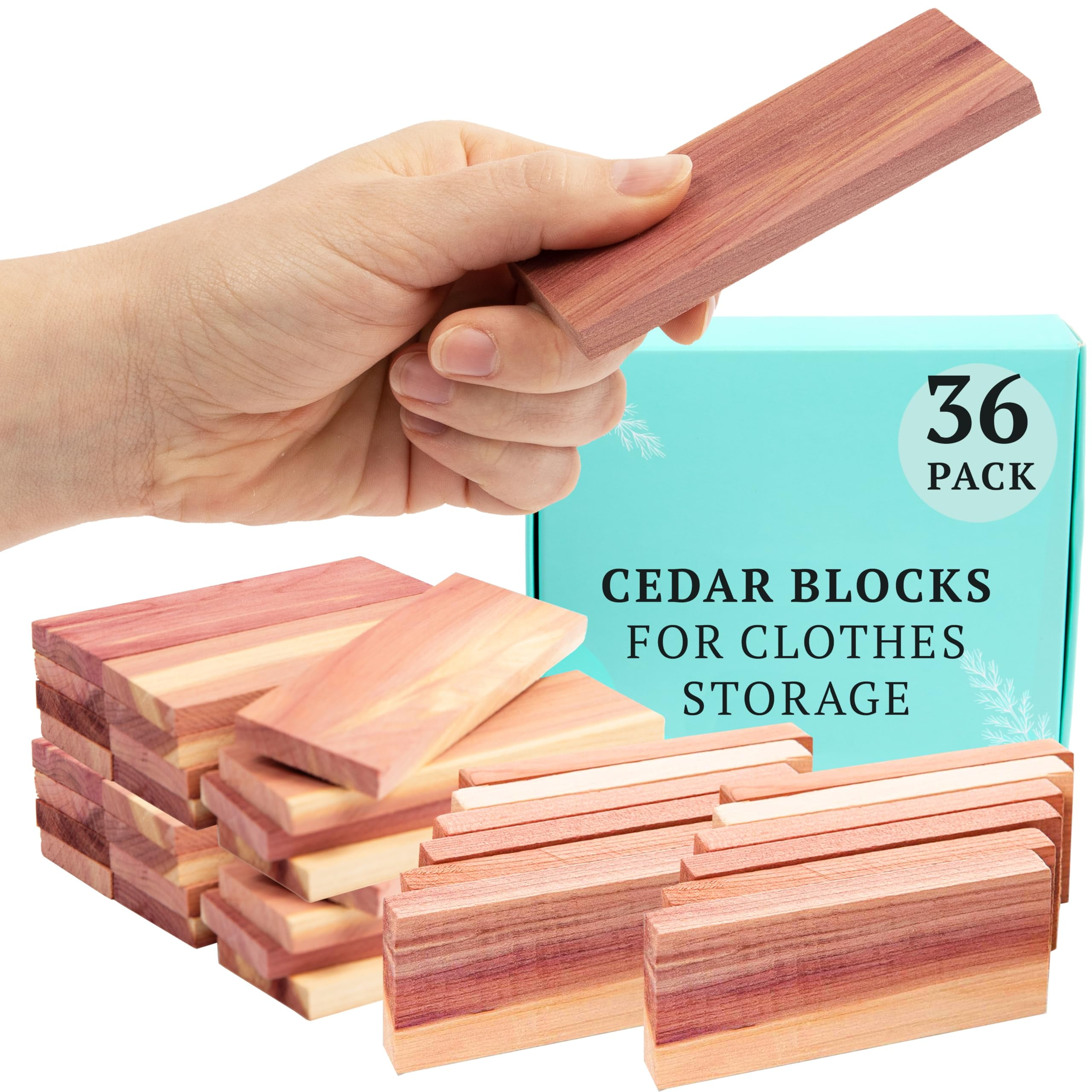 36 Cedar Blocks for Clothes Storage - Cedar Chips for Closets and ...