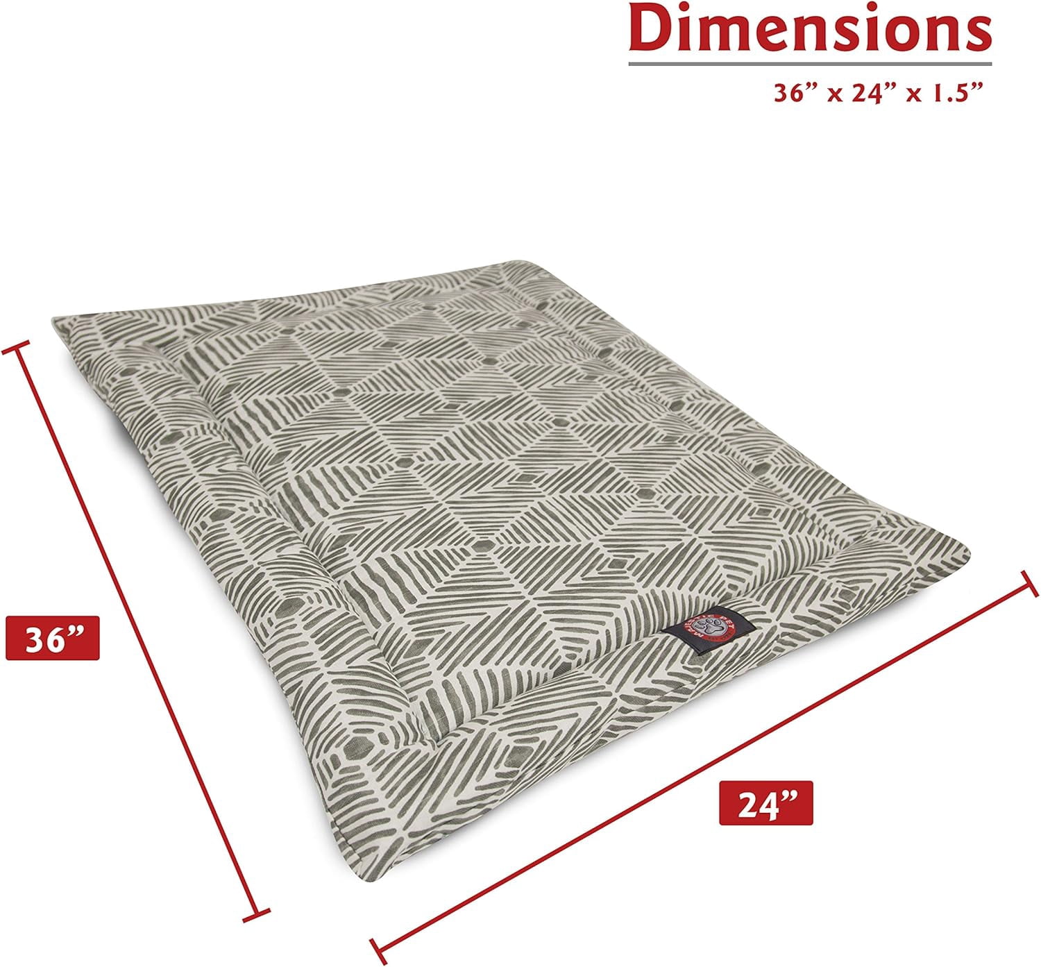 36" Charlie Gray Crate Dog Bed Mat By Products - Walmart.com