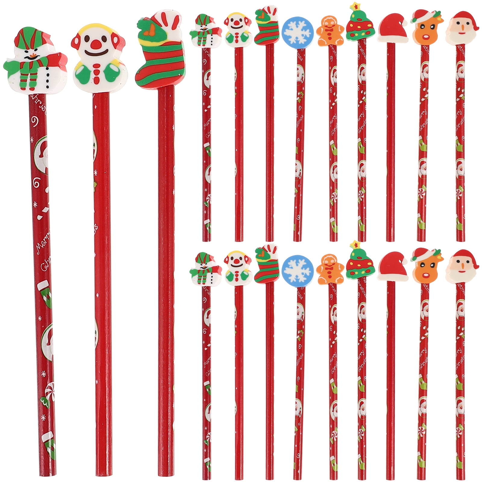 36 Christmas Colored Pencils with Eraser Toppers - Classroom Rewards ...