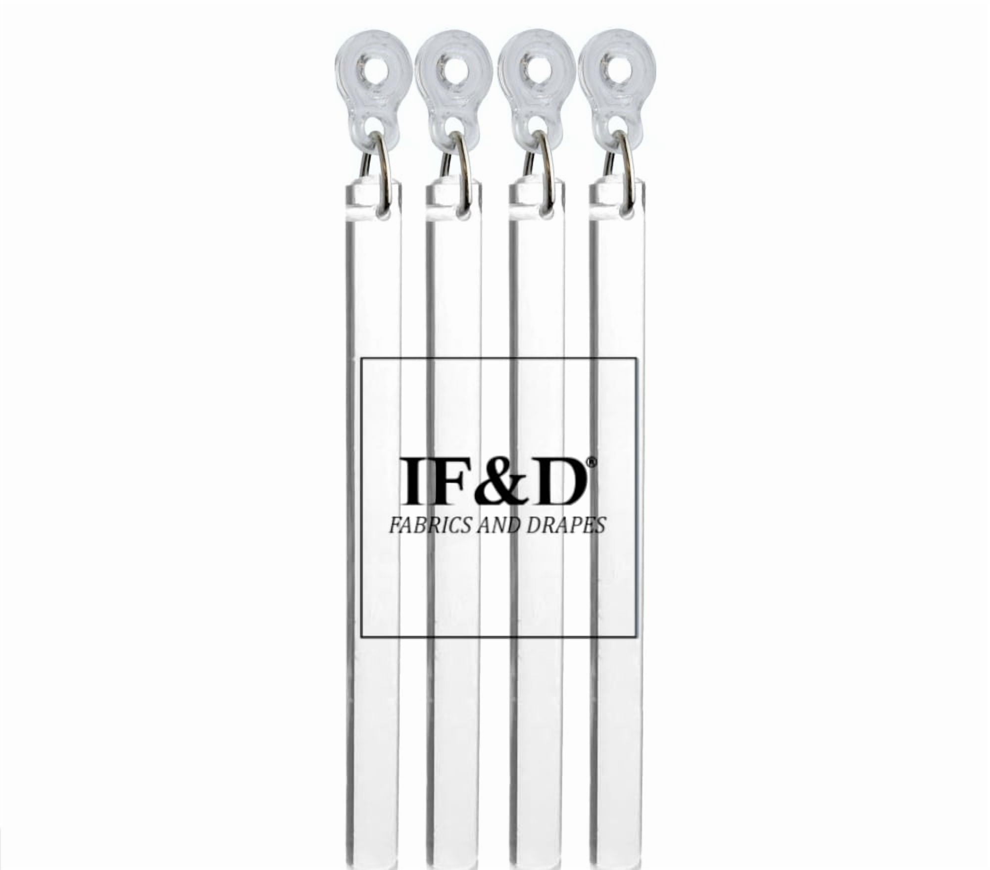 36" Clear 4 Pack Acrylic Lucite Drapery Curtain Pull Wands with Plastic ...