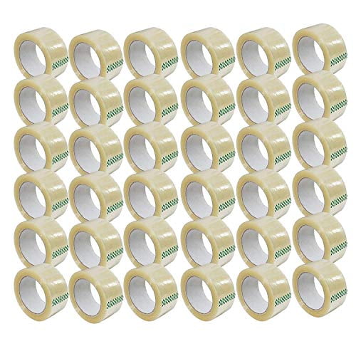 36 Clear Packing Tape 2" x 110 Yards Strong Heavy Duty Sealing Adhesive ...