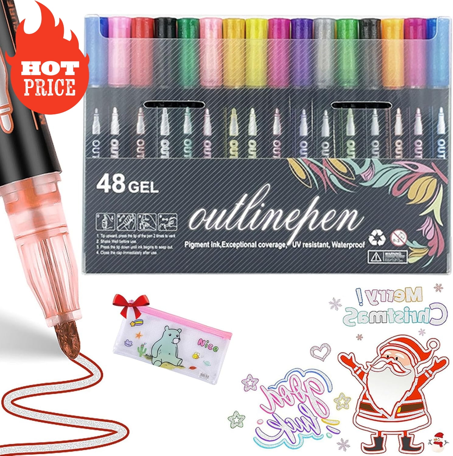 36-Color Coloring Lightstick Graffiti Pens, Coloring Lightstick ...