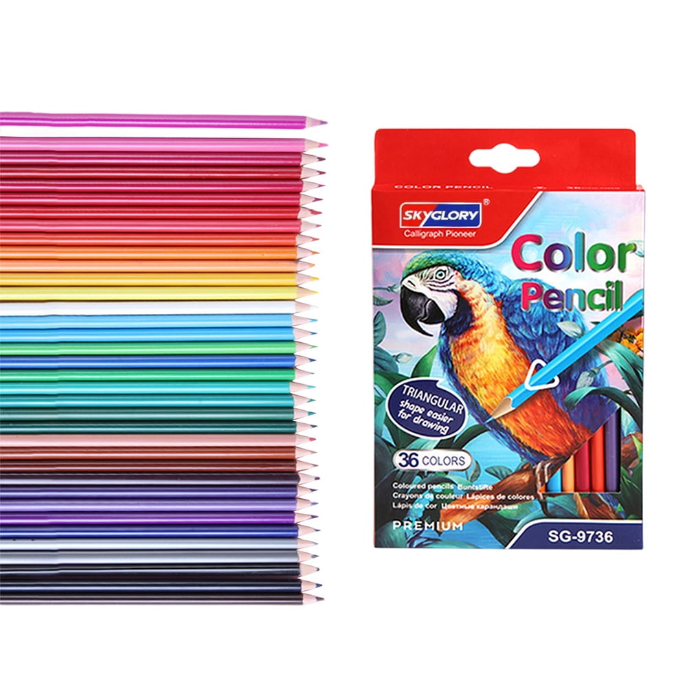 36-Color Sky GloryQ Colored Pencils Set, Parrot Colored Pencils ...
