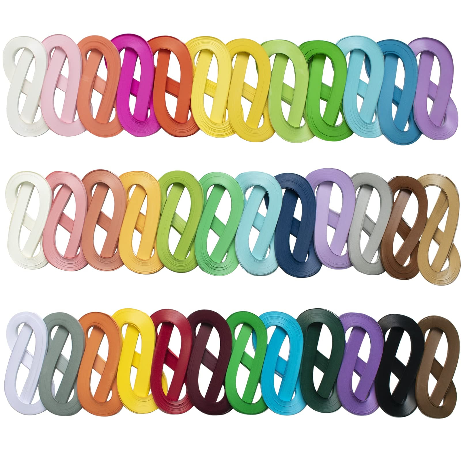 36 Colors 4320 Strips Paper Quilling Strips Set, Width 5mm Length 54cm ...