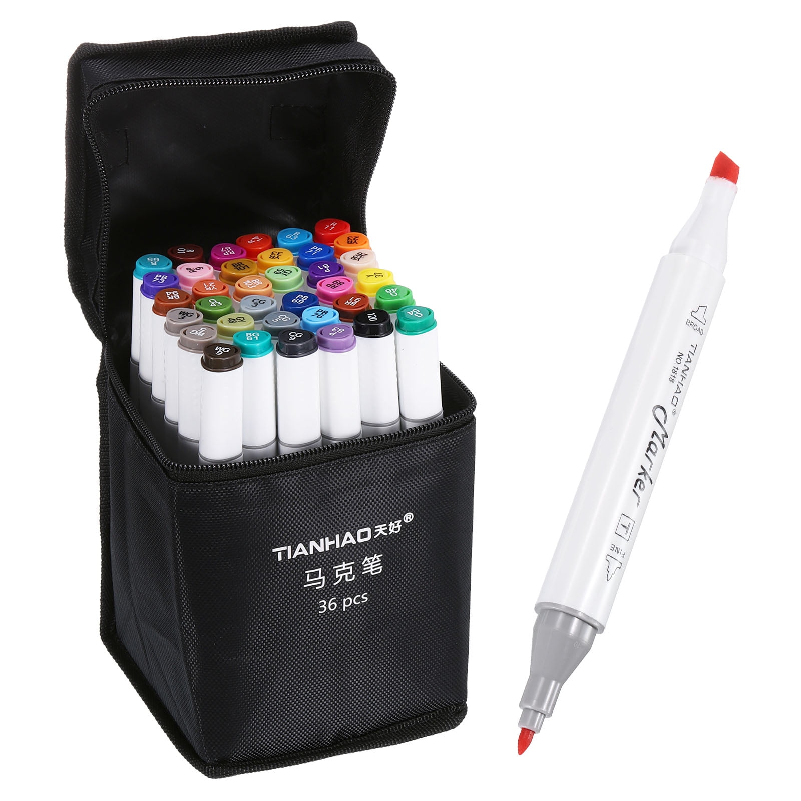 36 Colors Alcohol Marker Pens Alcohol Based Dual Tip Art Markers ...