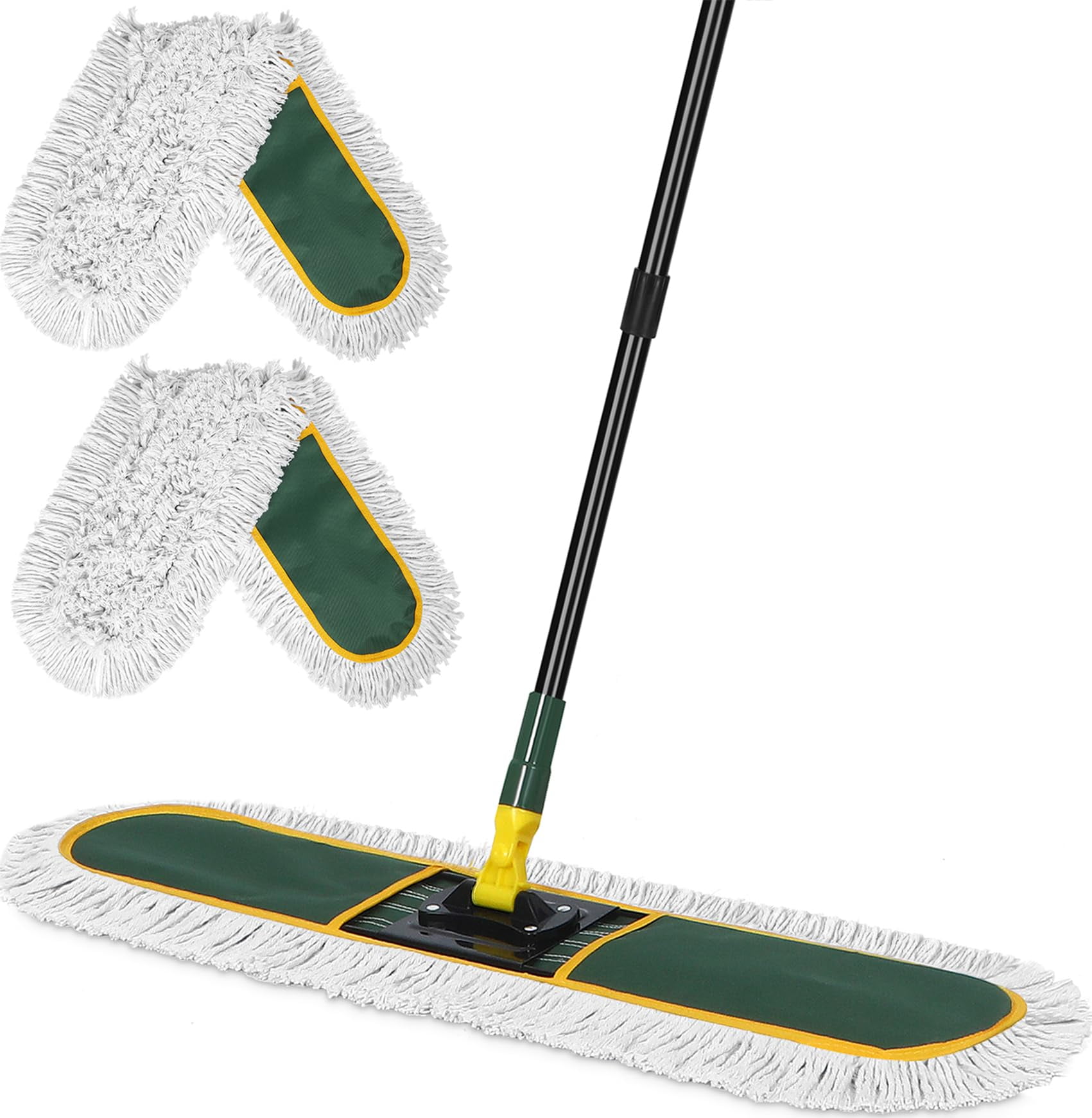 36" Commercial Dust Mop for Floor Cleaning with Replacement Mop Pads ...