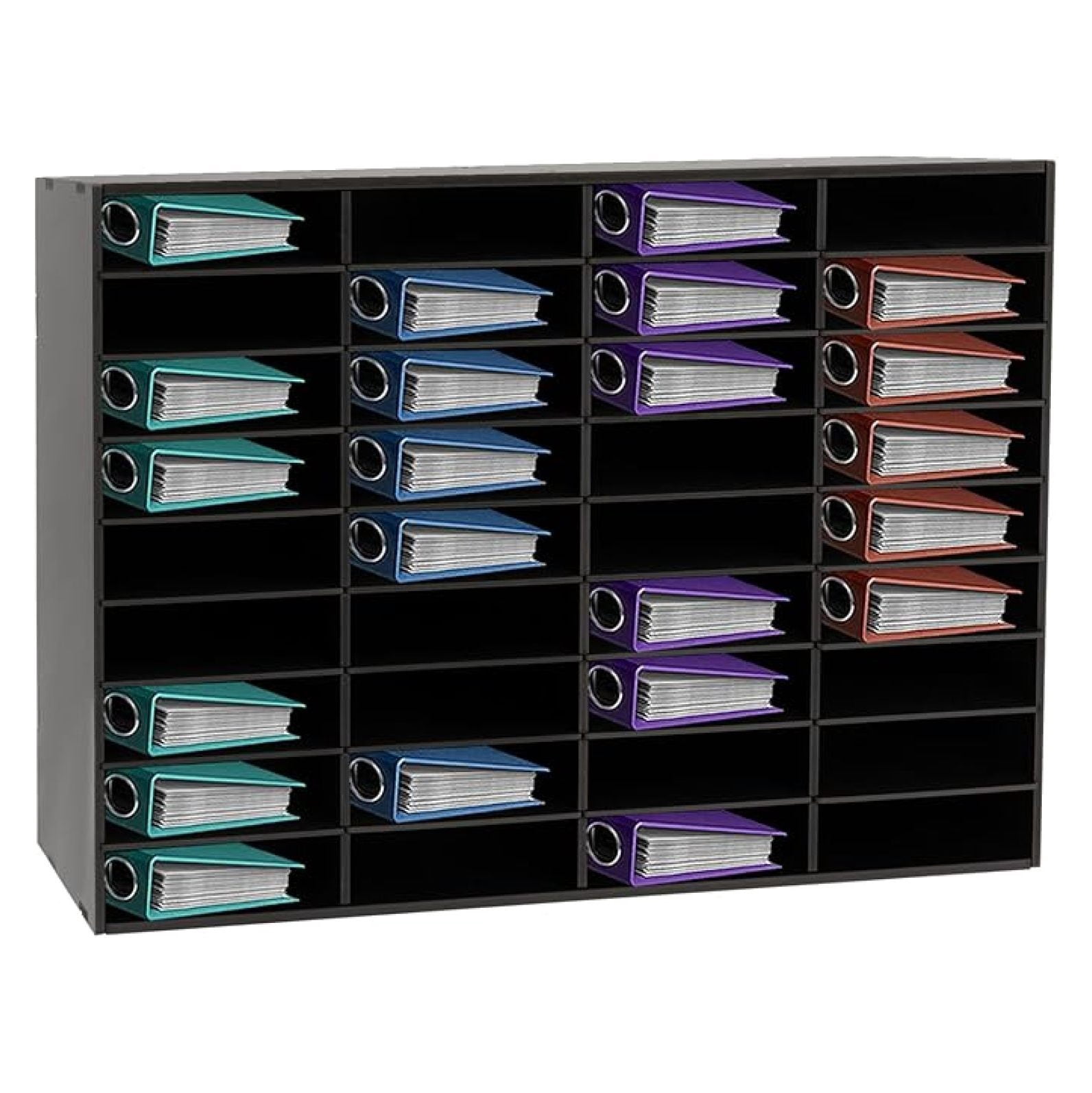 36 Compartment Literature Organizer, Office Mailbox with Adjustable ...