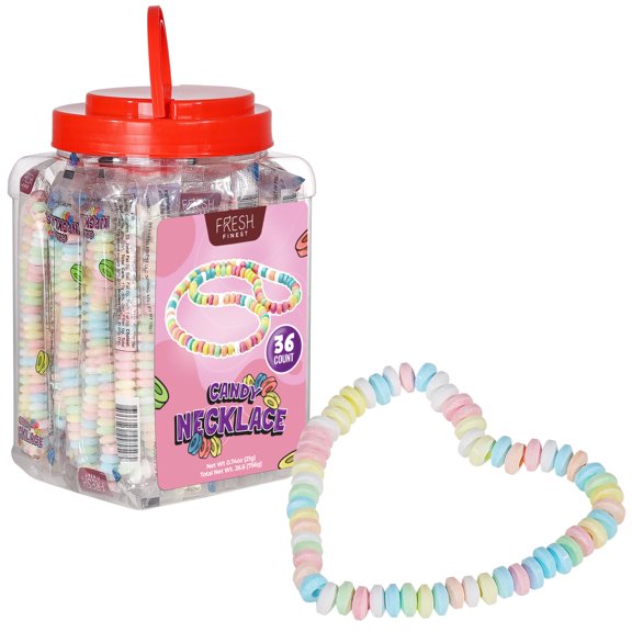 Smarties Candy Necklaces 18 Pack, Individually Wrapped Smarties Candy ...
