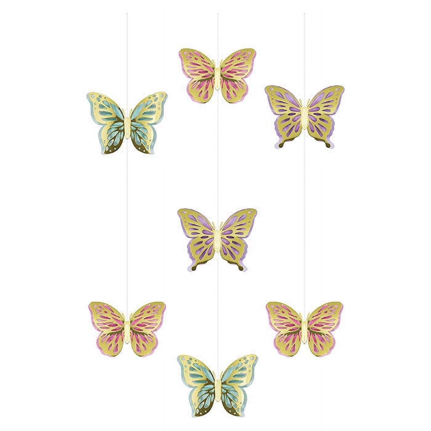 36 Count Bulk Pack Shimmering Butterfly Hanging Cutouts - Walmart.com