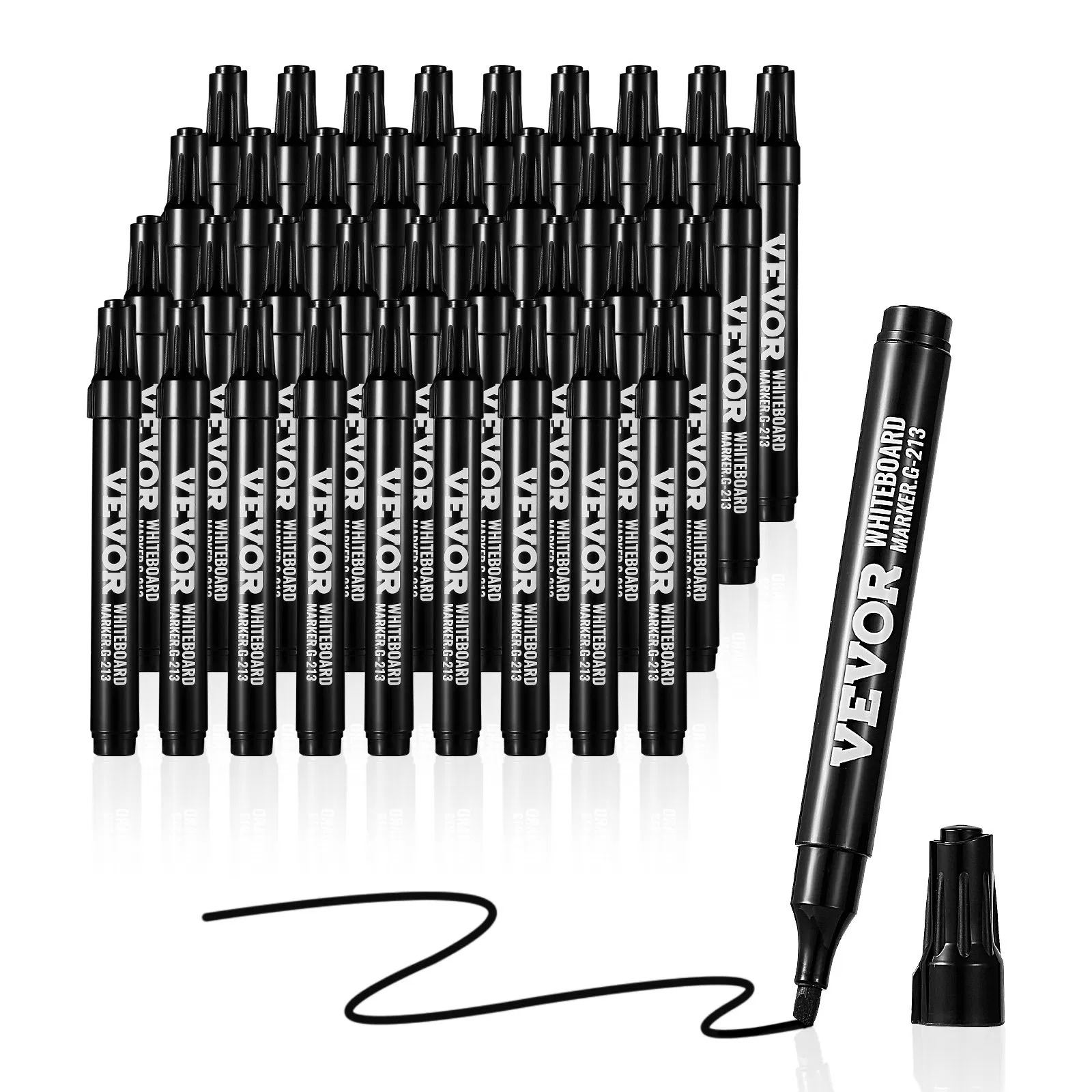 36 Count Dry Erase Markers Set - Low Odor Chisel Tip Black and ...