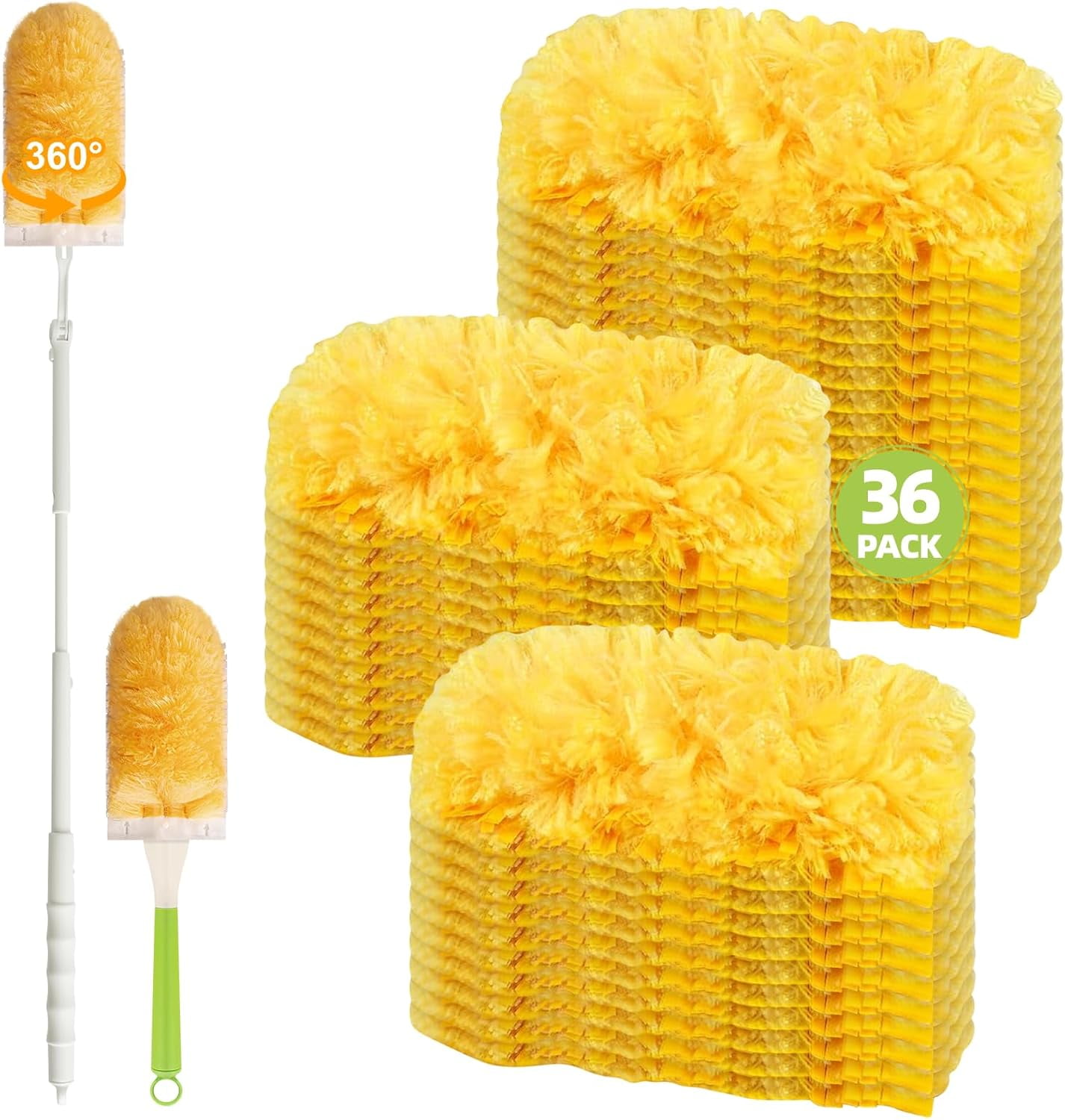 36 Count Duster Refills for Duster, 360 Heavy Duty 2 Sides Duster ...