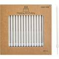 36-Count Pearl White Long Thin Birthday Candles, Cake Parties, Wedding ...
