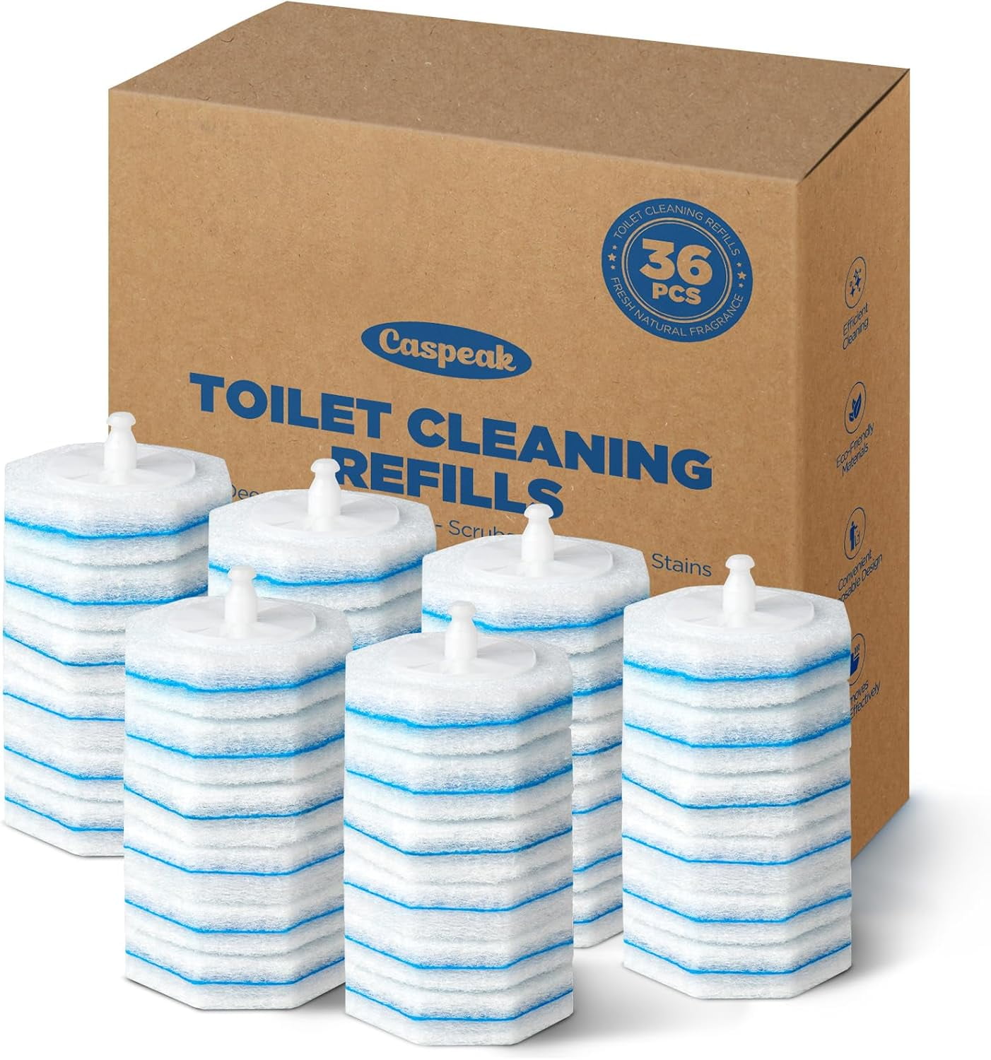 36 Count Toilet Wand Refills For Toilet Wand, 5X Cleaning Power Toilets ...