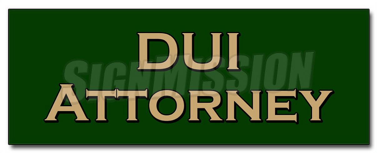 36" DUI ATTORNEY DECAL sticker criminal defense drunk driving ...