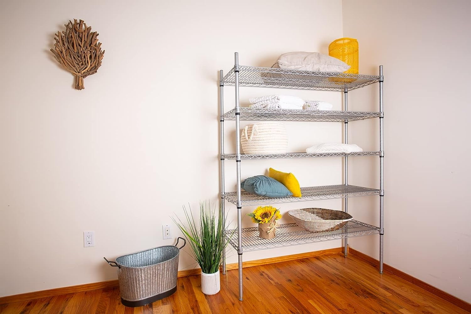 36" Deep x 48" Wide x 96" High 5 Tier Gray Starter Shelving Unit ...