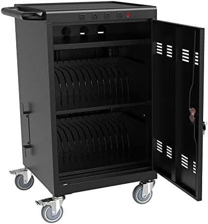 36 Device Charging Cart, Laptop and Tablet Storage Cart, Holds Up to 16 ...