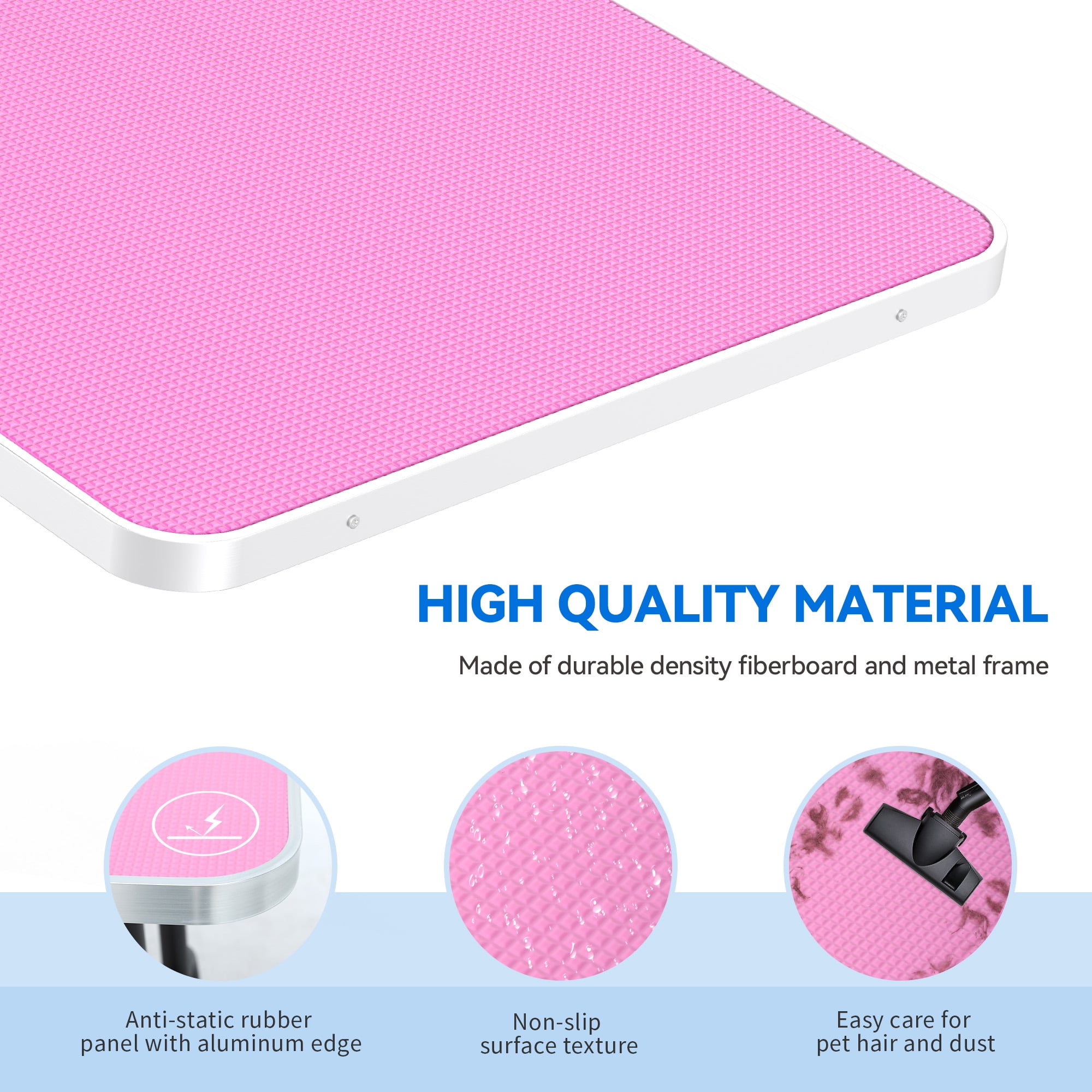 36" Dog Grooming Table, Foldable Home Pet Bathing Station Table with ...