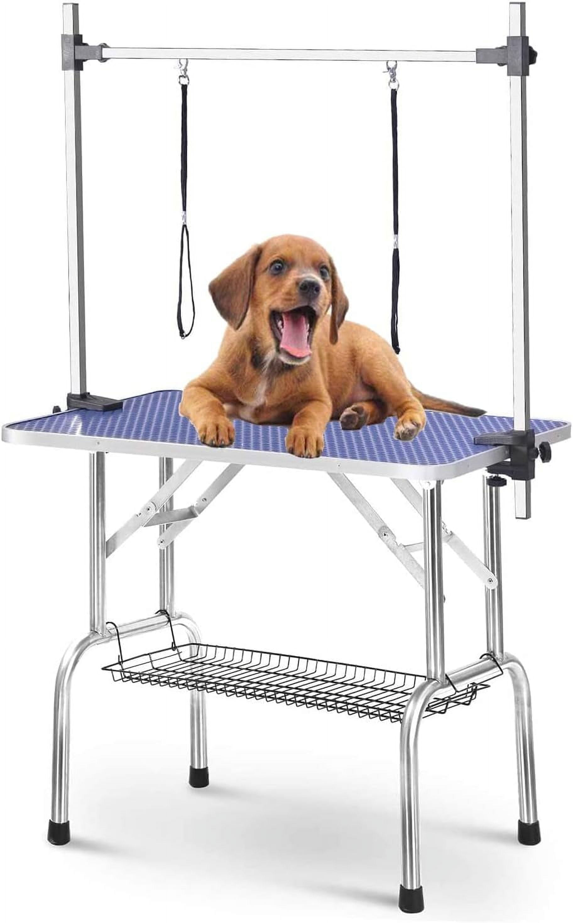36" Dog Grooming Table Foldable Pet Grooming Tables with Adjustable Arm ...