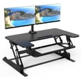 36" Dual Monitor Manual Wide Standing Desk Converter for Home Office ...