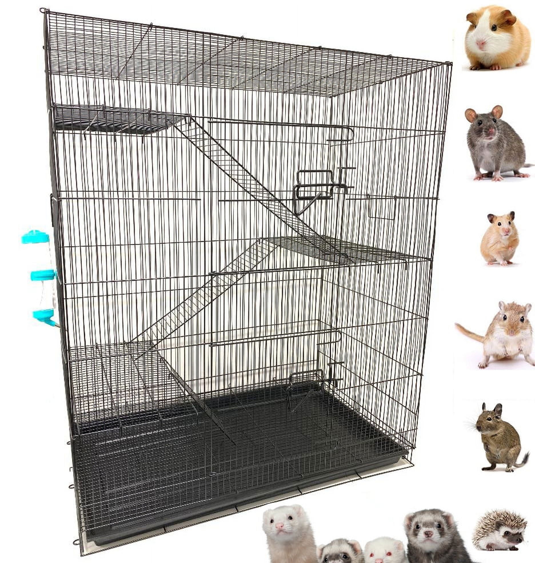 36" Extra Large 5-Floors Critters Cage for Small Animals with Tight 3/8 ...