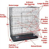 36" Extra Large Multiple Flight Bird Aviaries Budgie Canaries Finches ...
