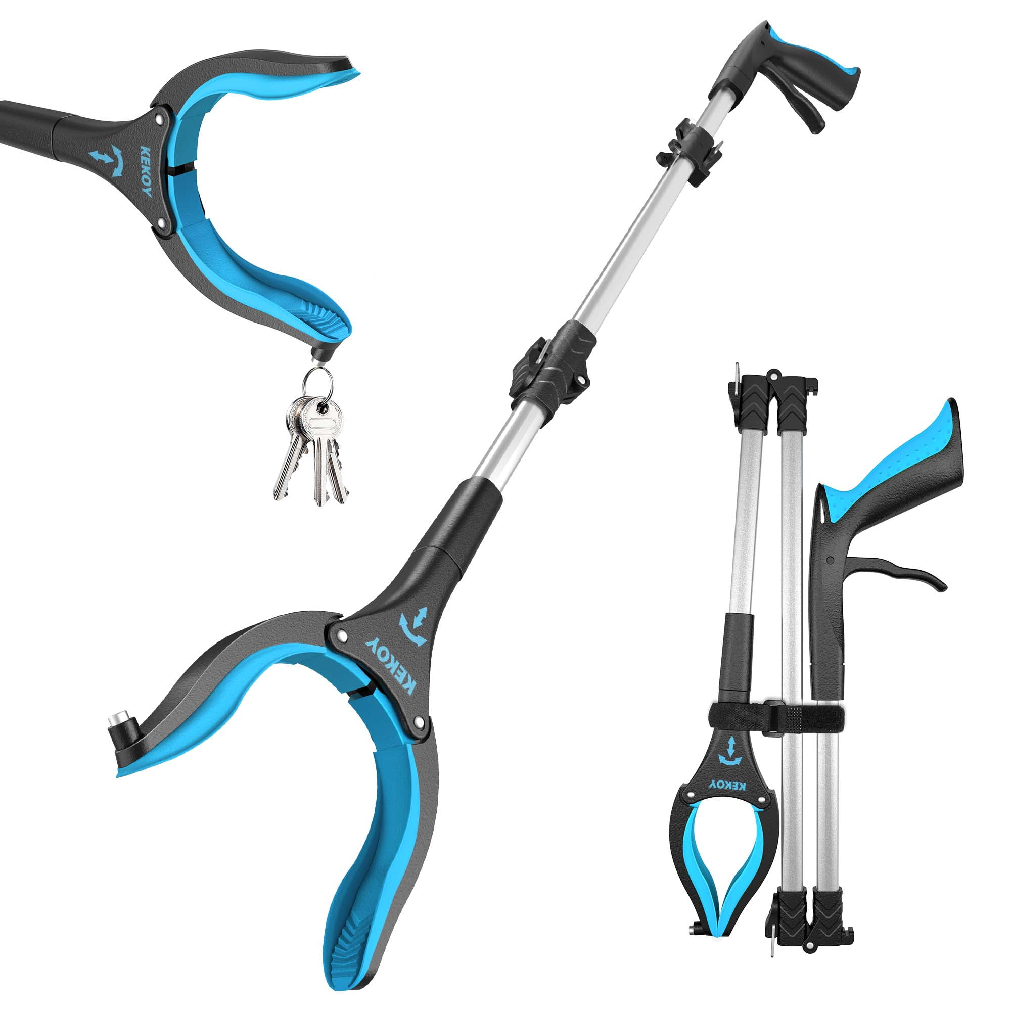 36" Extra Long Grabber Reacher, Kekoy Foldable Grabbers for Elderly ...