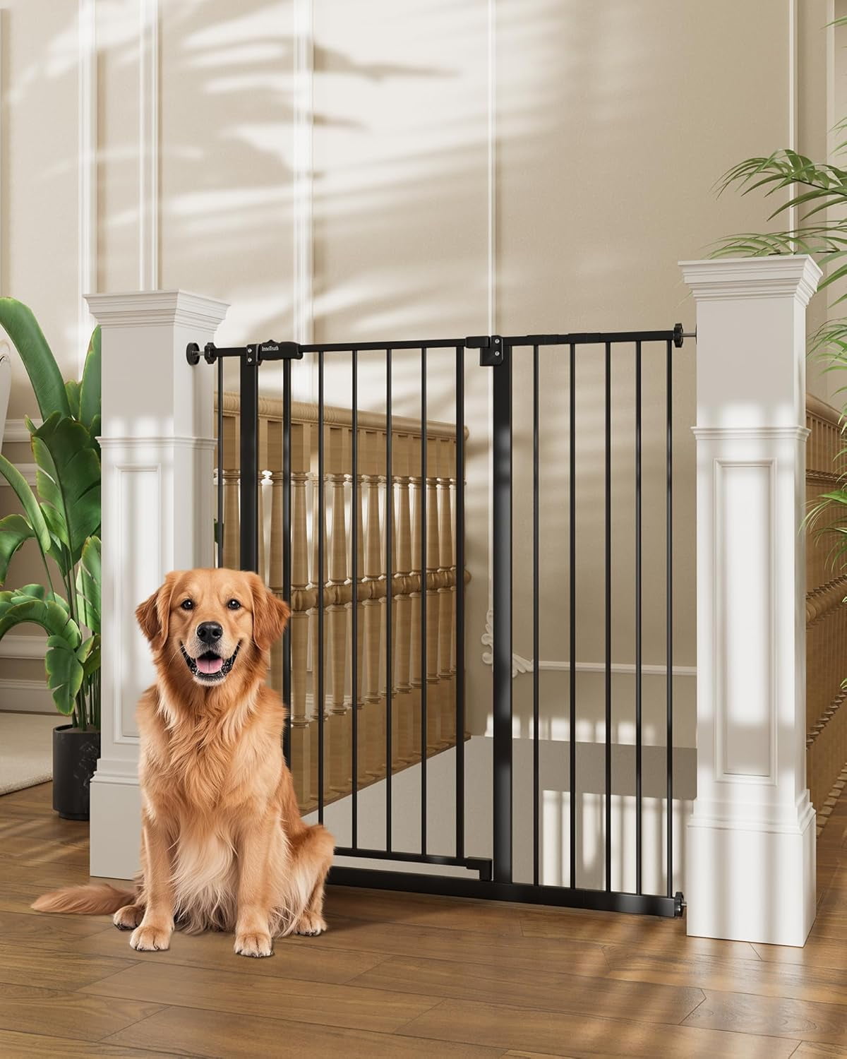 36" Extra Tall Baby Gate for Stairs, 28.9-42.1" Dog Gates for Doorways ...