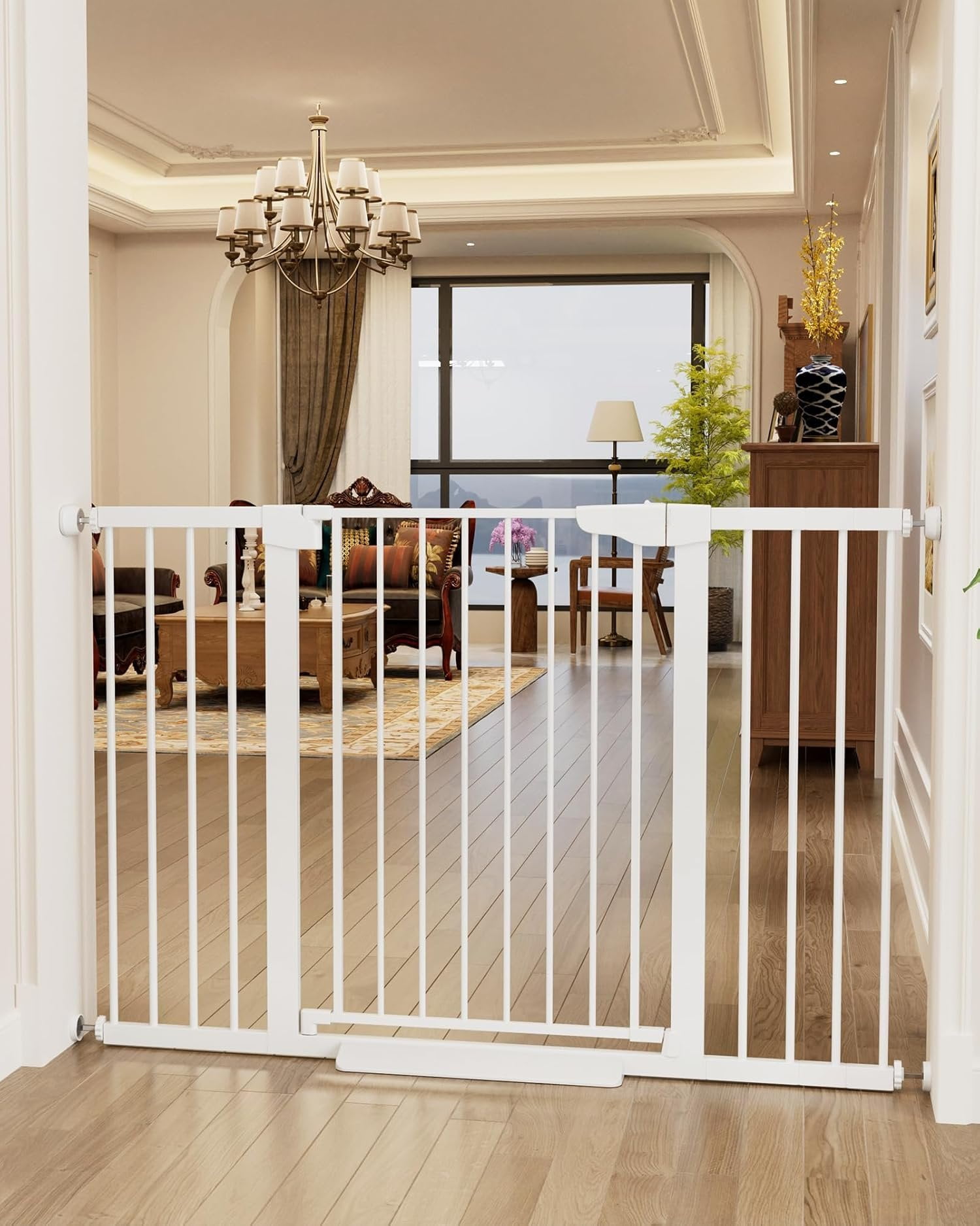 36" Extra Tall Gate for Stairs, 29.7-54.2" Extra Wide Gate for Doorways ...