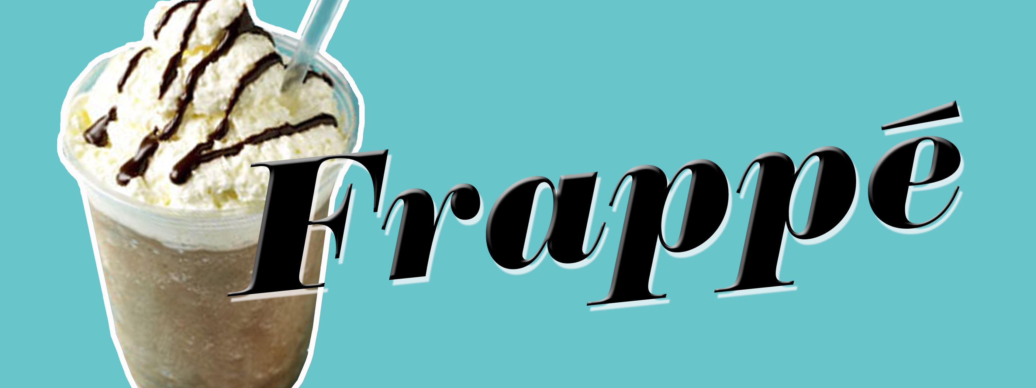 36" FRAPPE DECAL sticker greek iced coffee cart cold - Walmart.com