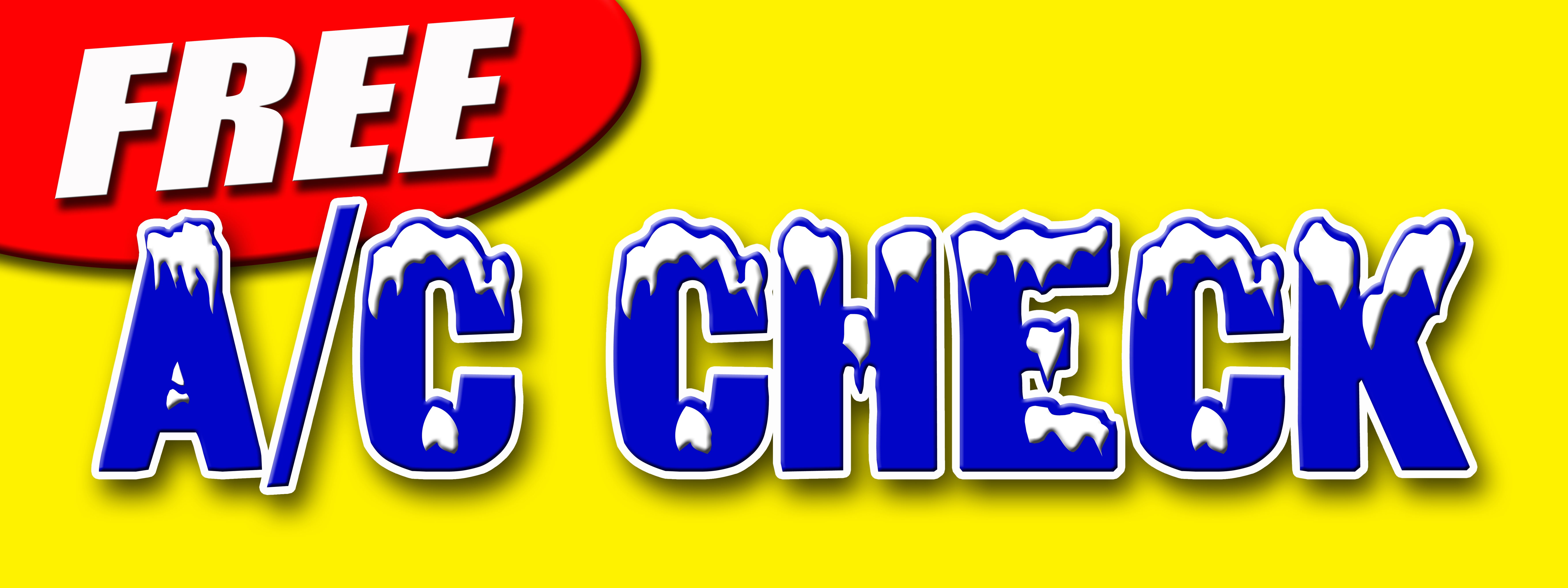 36" FREE A/C CHECK DECAL sticker air conditioning diagnosis repair cold ...