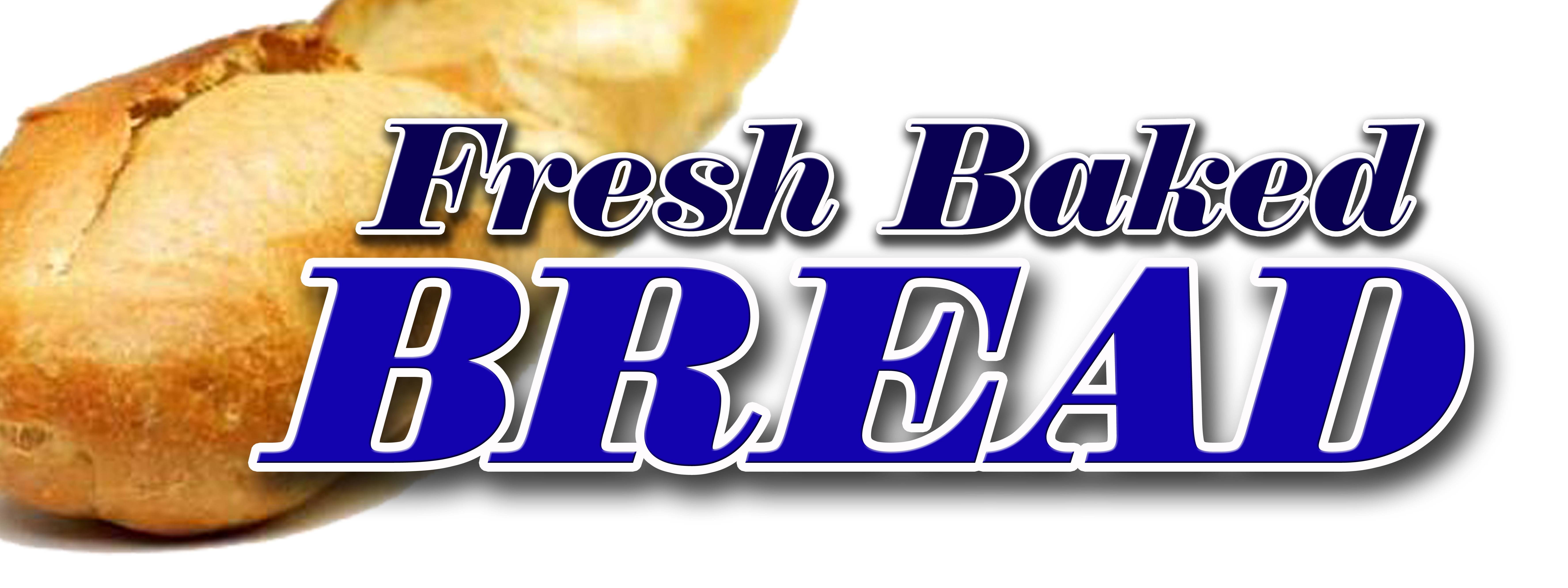 36" FRESH BAKED BREAD DECAL sticker bakery shop stand - Walmart.com