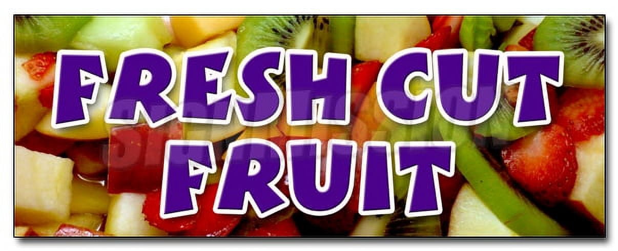36" FRESH CUT FRUIT DECAL sticker watermelon melon cantaloupe apple ...