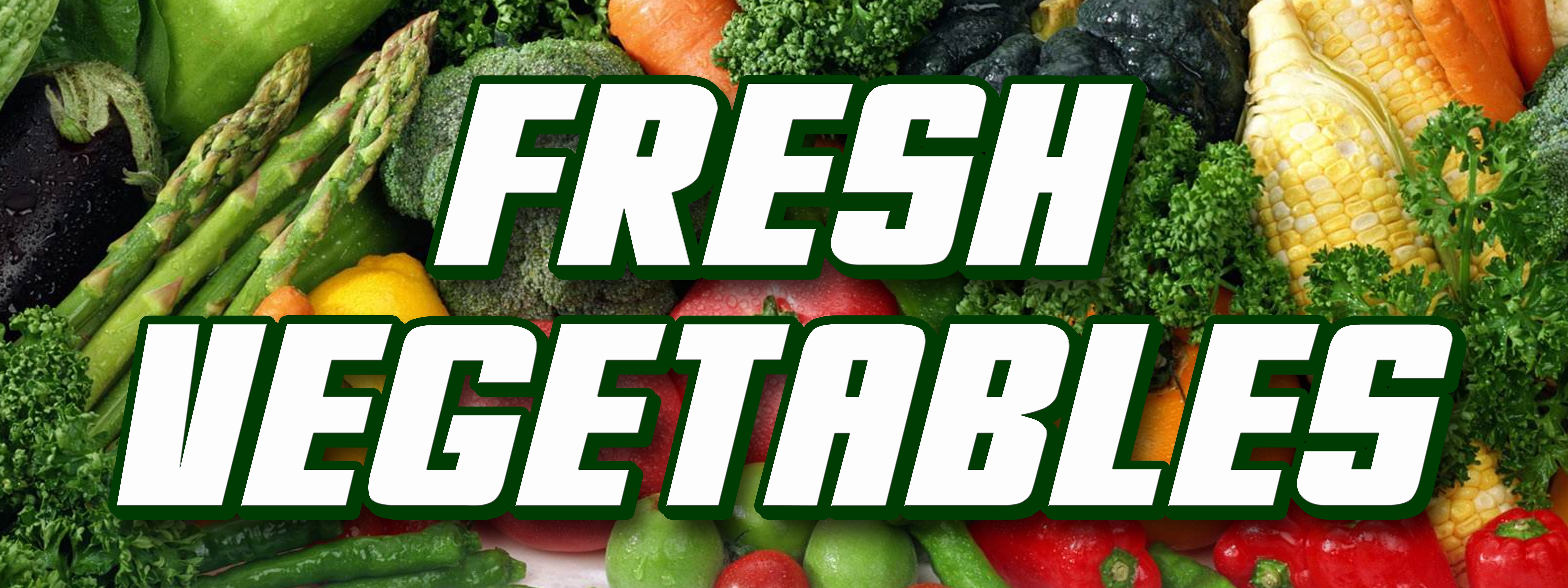 36" FRESH VEGETABLES DECAL sticker produce farmer market picked veg ...